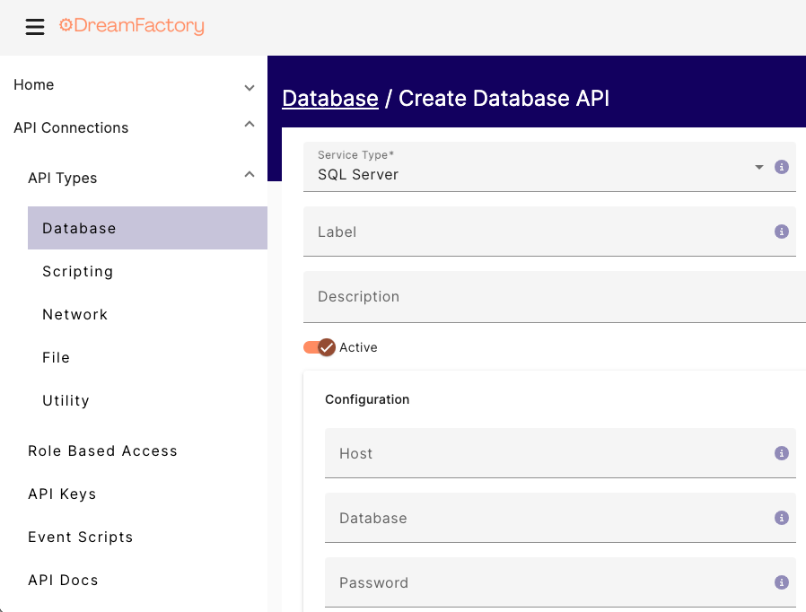 DreamFactory Instant API Builder